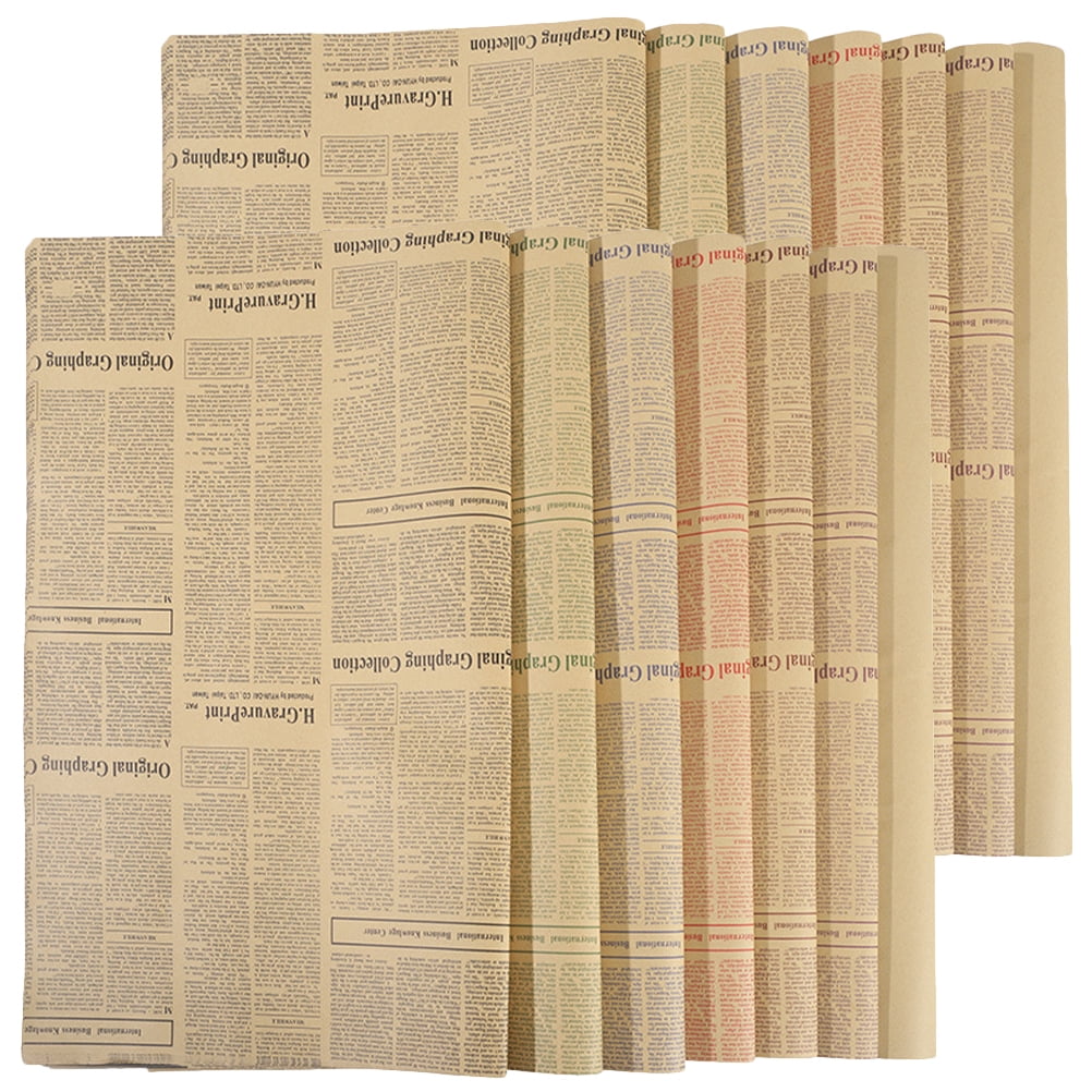 WEAVILUX Assorted Floral Newspaper Wrapping Paper Sheets for Wrapping ...
