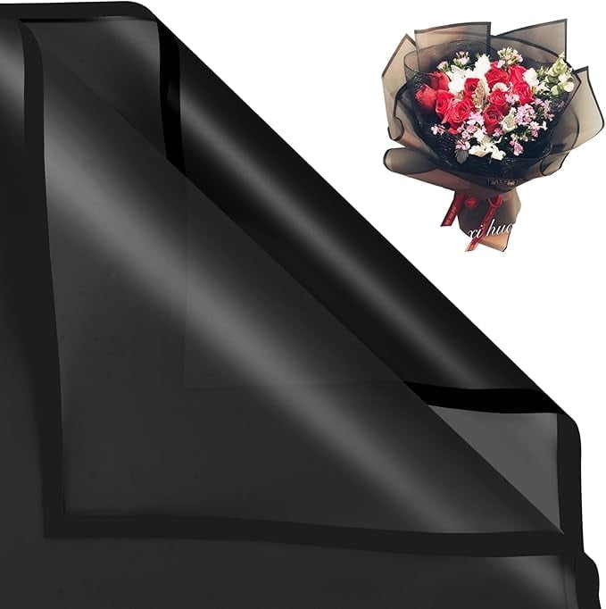 Customer reviews for 20 Sheets Flower Bouquet Wrapping Paper Black ...