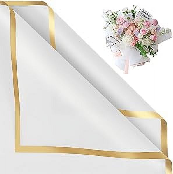 20 Sheets Flower Bouquet Wrapping Paper White Wrapping Paper Floral ...