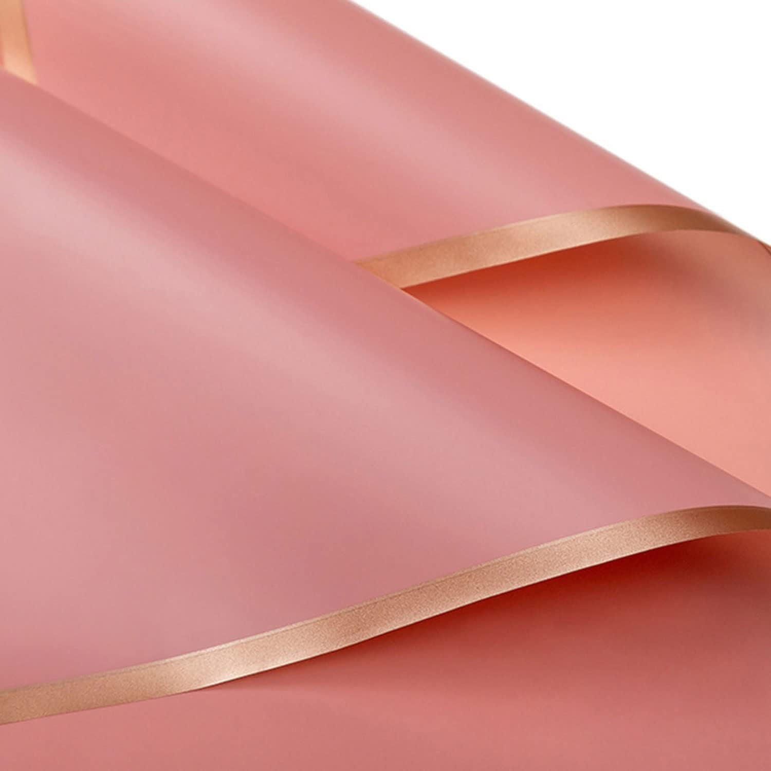 Yanyue 20 Sheets Flower Wrapping Paper, Gold Edge Waterproof, 22.8x22.8 ...