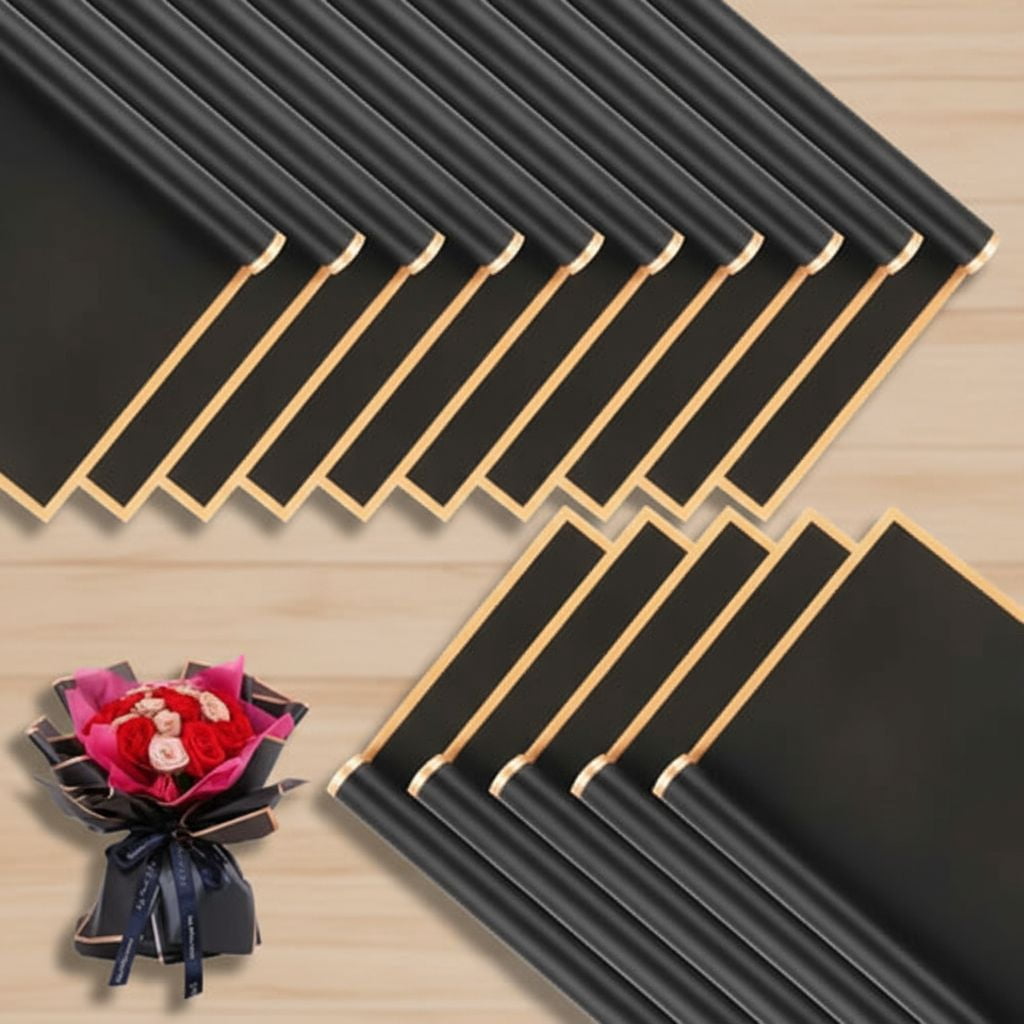 20 Sheets Flower Wrapping Paper - Waterproof Floral Bouquet Wrapping ...