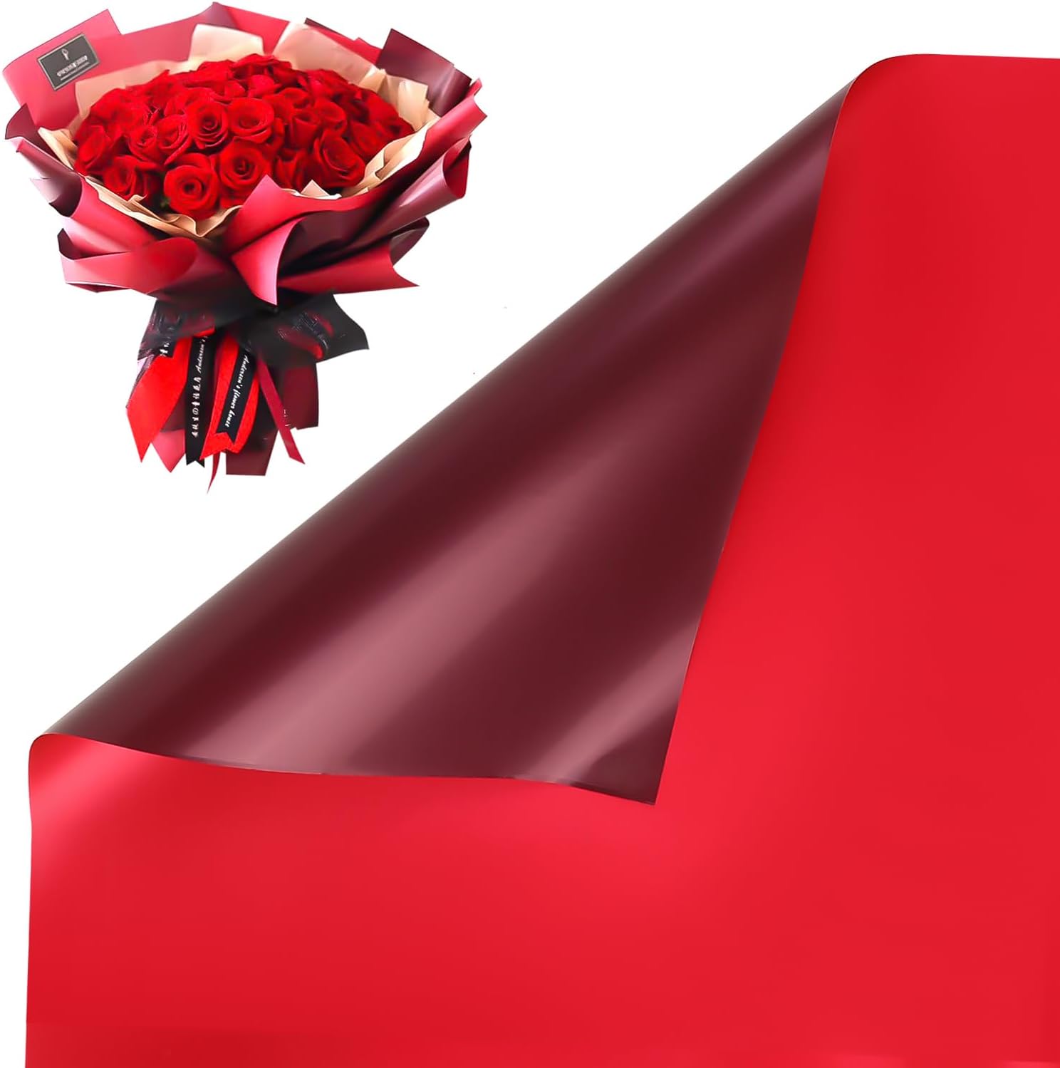 20 Sheets Flower Wrapping Paper,Waterproof Florist Bouquet Wrapping ...
