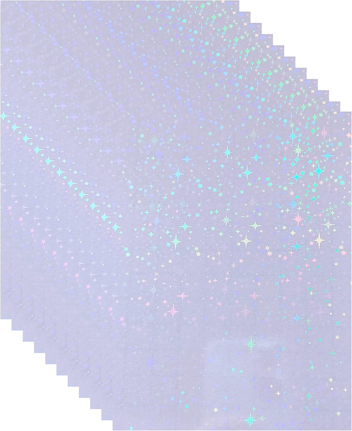 20 Sheets Holographic Laminate Sheets 8.25 x 11.7 Inch Transparent ...