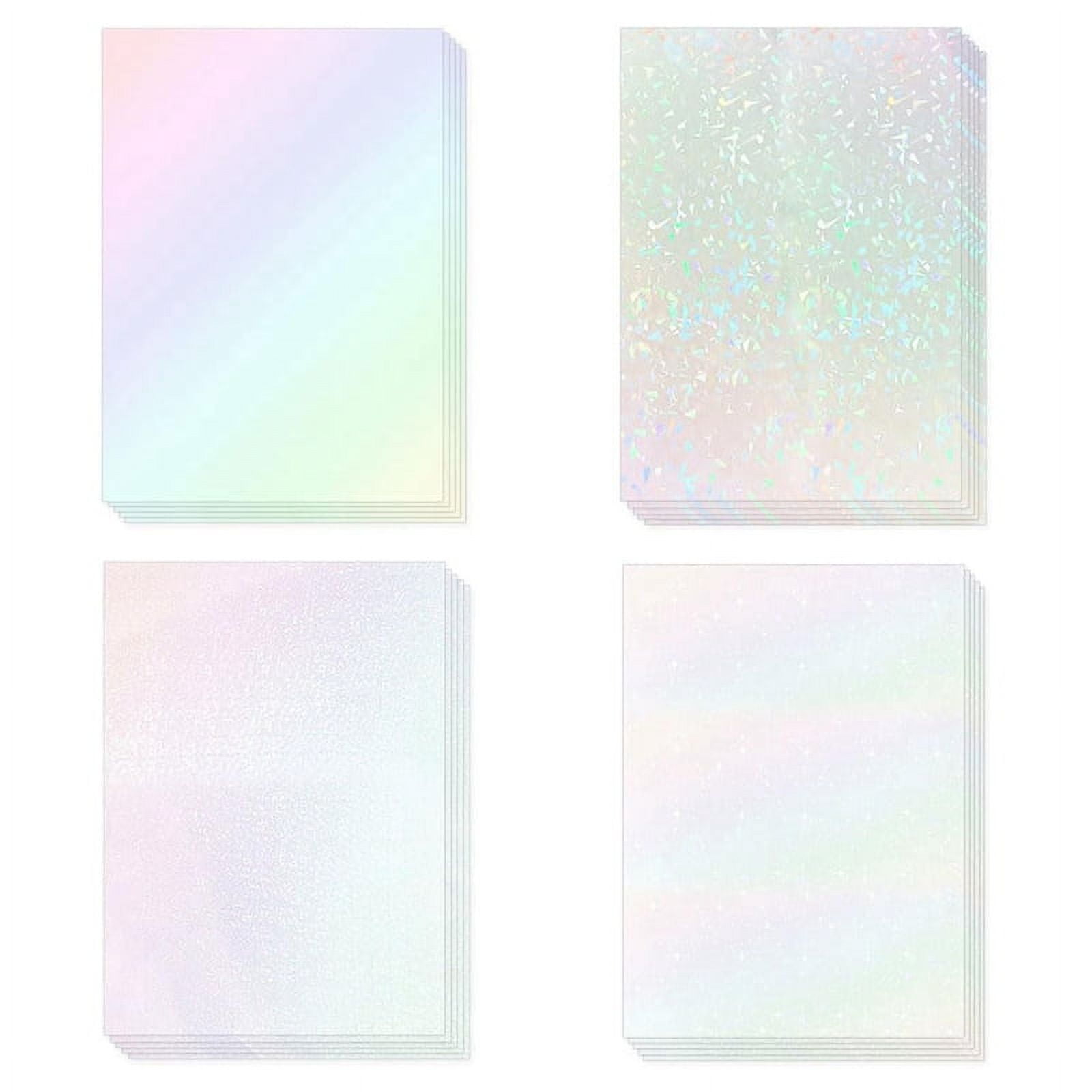 20 Sheets Holographic Sticker Paper A4 Size Vinyl Lamination Stickers ...