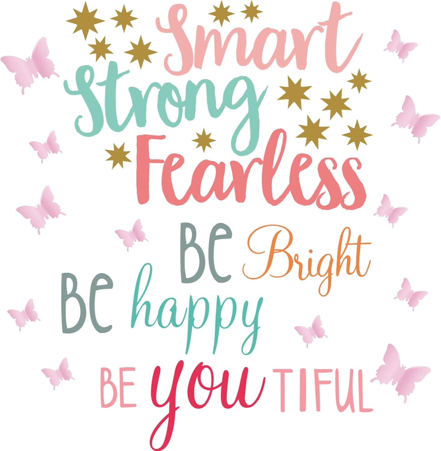 20 Sheets Inspirational Quotes Wall Decals Stickers for Girls,12 Sheets ...
