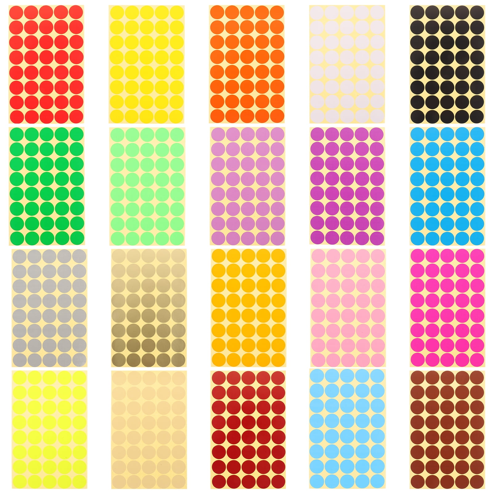 20 Sheets Label Sticker Circle Stickers Red Dots for Toddlers - Walmart.com
