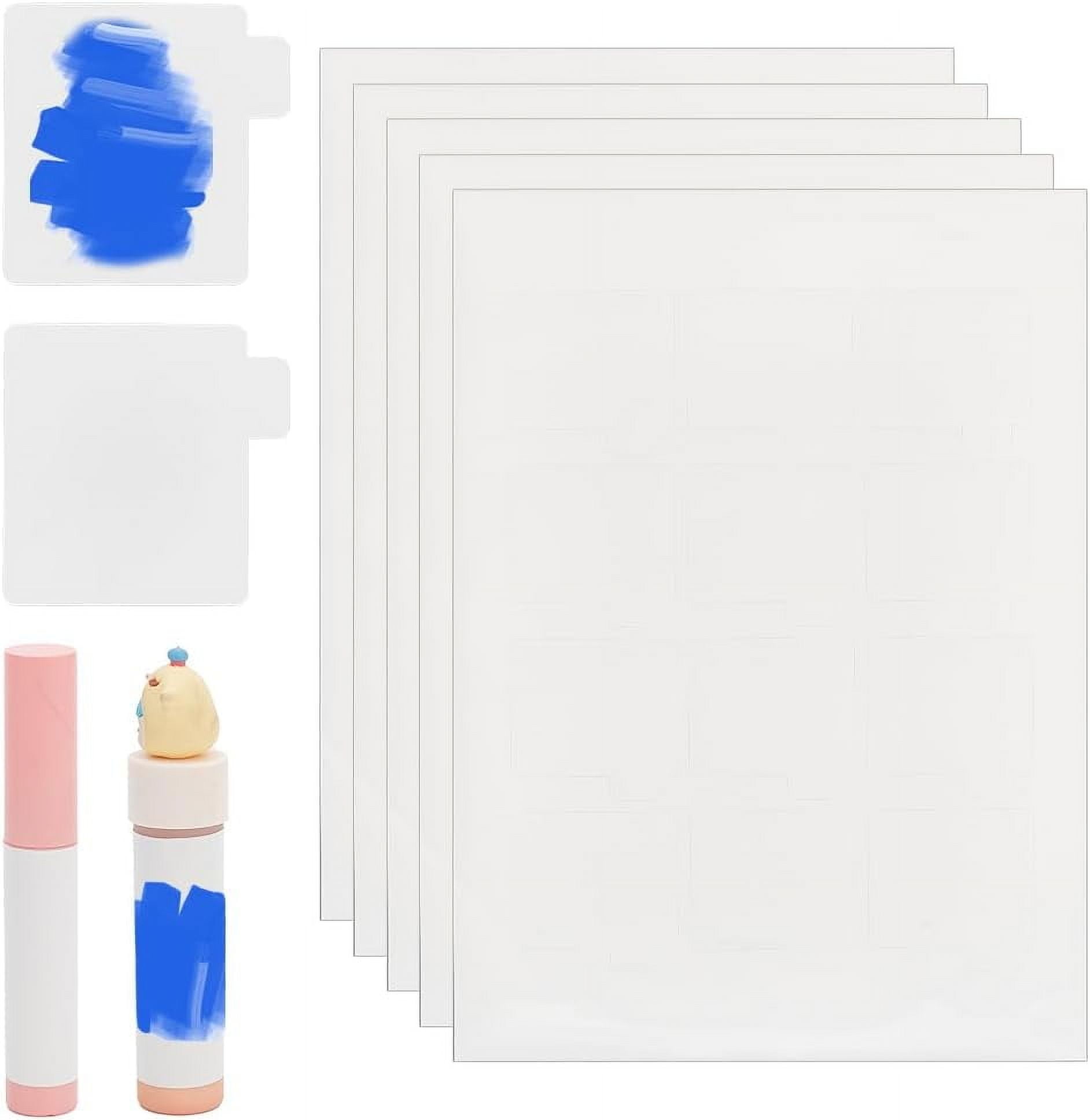 20 Sheets Lip Balm Labels 2.16x2.16" Square Labels 240 Blank Labels ...