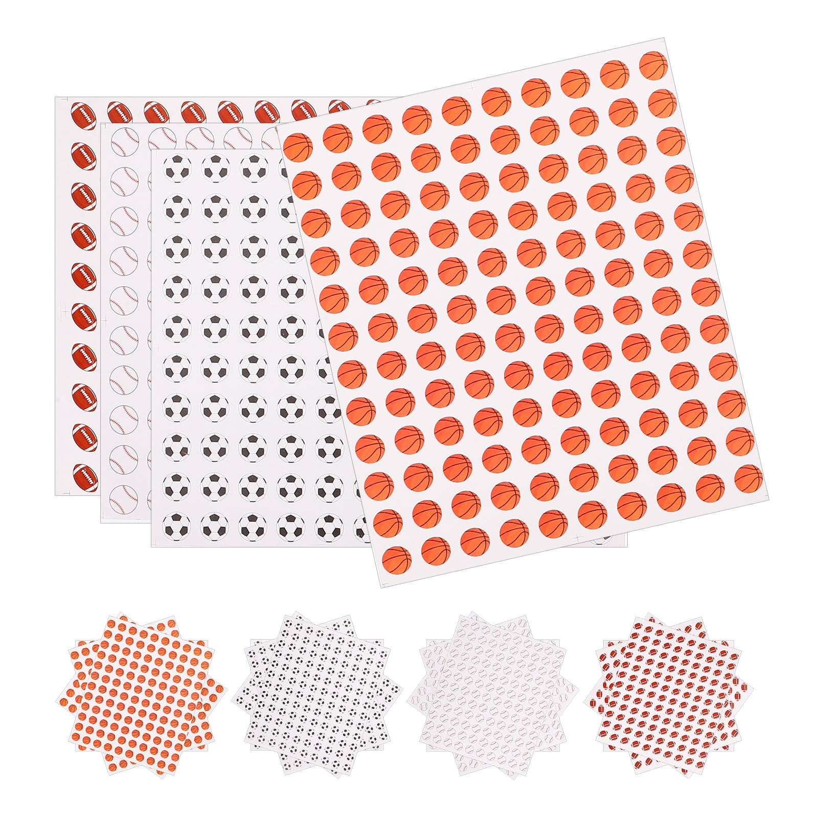 20 Sheets Mini Ball Stickers Basketball Stickers Ball Theme Stickers ...