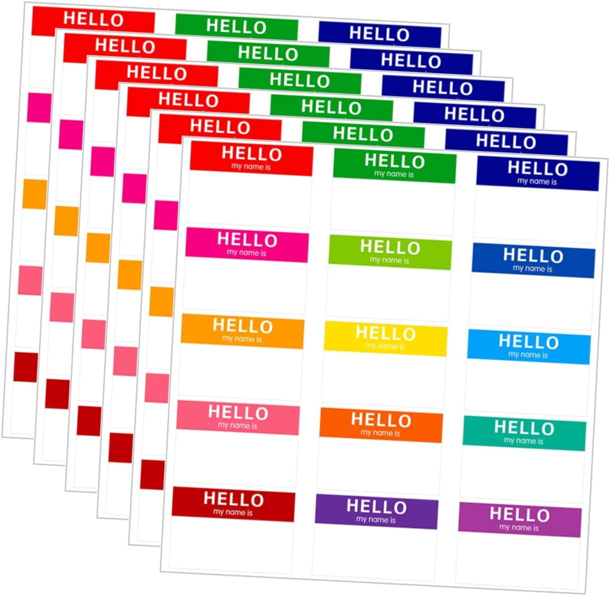 20 Sheets Name Sticker Labels for Clothing Small Label Stickers Gift ...