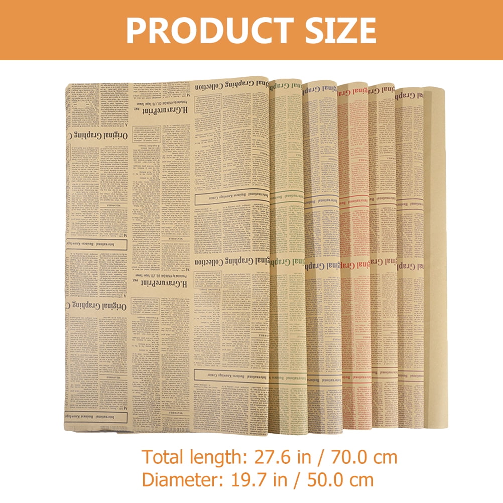 20 Sheets Newspaper Wrapping Paper Old Newspaper Flower Bouquet ...