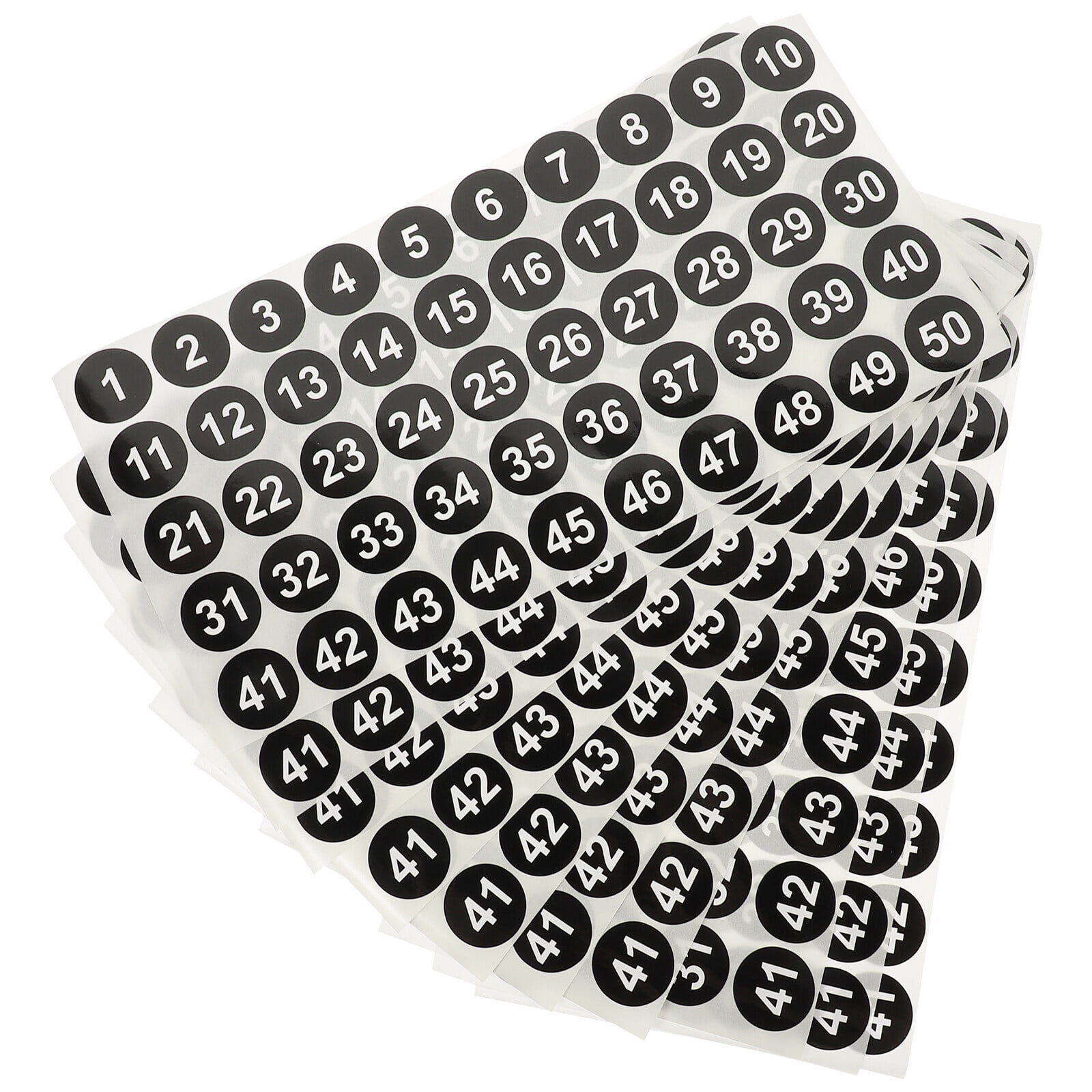 20 Sheets Number Sticker Labels for Classification and Organization ...