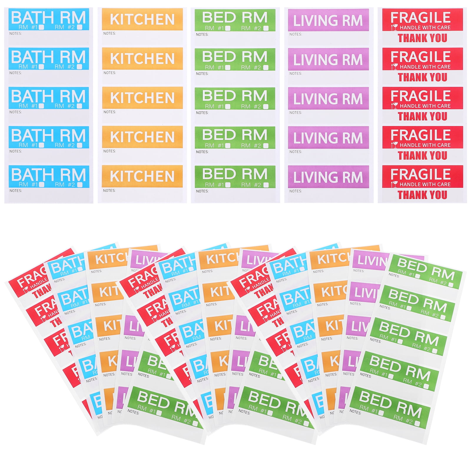 20 Sheets Packing Labels for Moving Boxes Tape Double Sided - Walmart.com