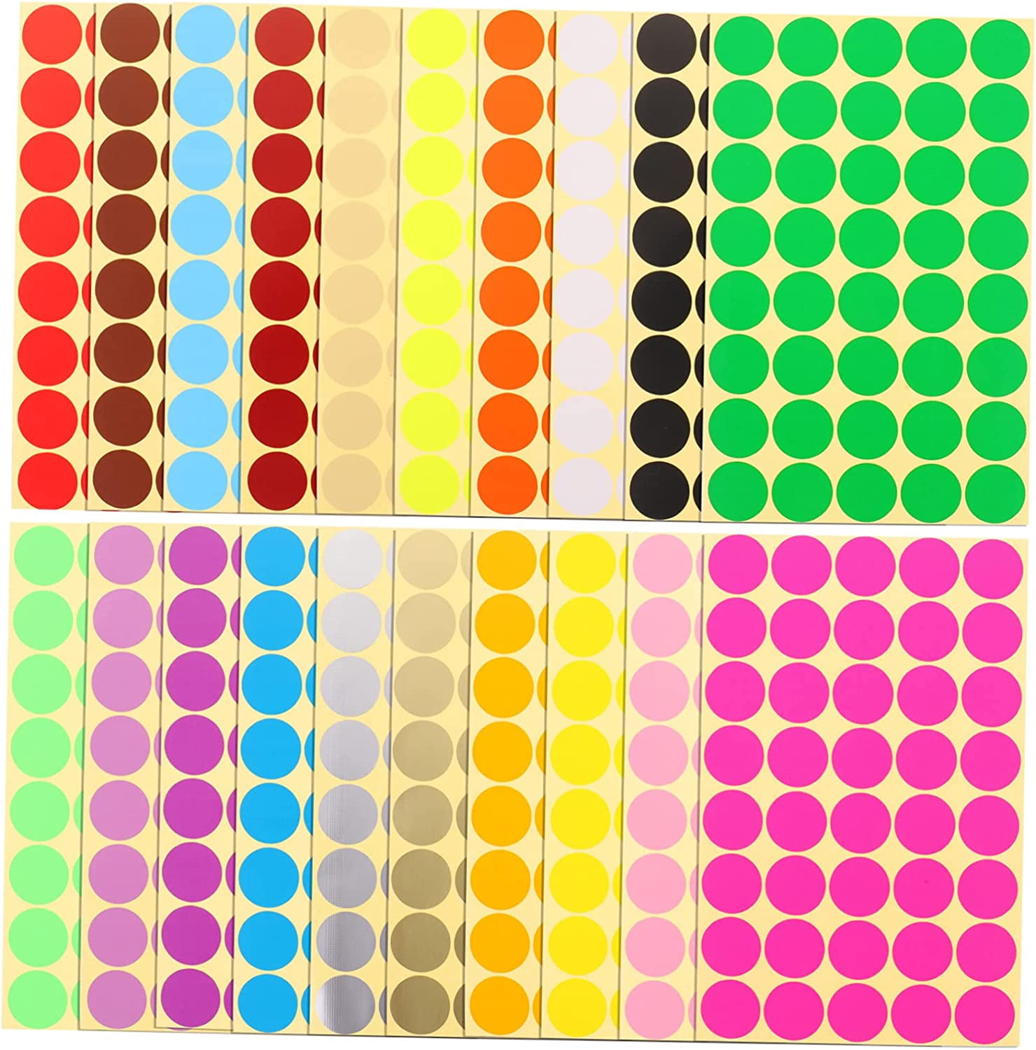 20 Sheets Polka Dot Label Sticker Gift Stickers Dot Stickers for ...