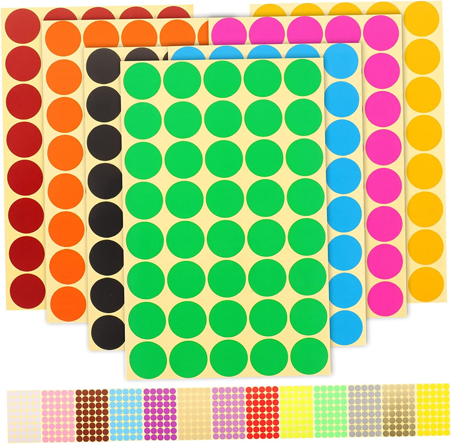 20 Sheets Polka Dot Label Sticker Scrapbooking Stickers Circle Stickers ...