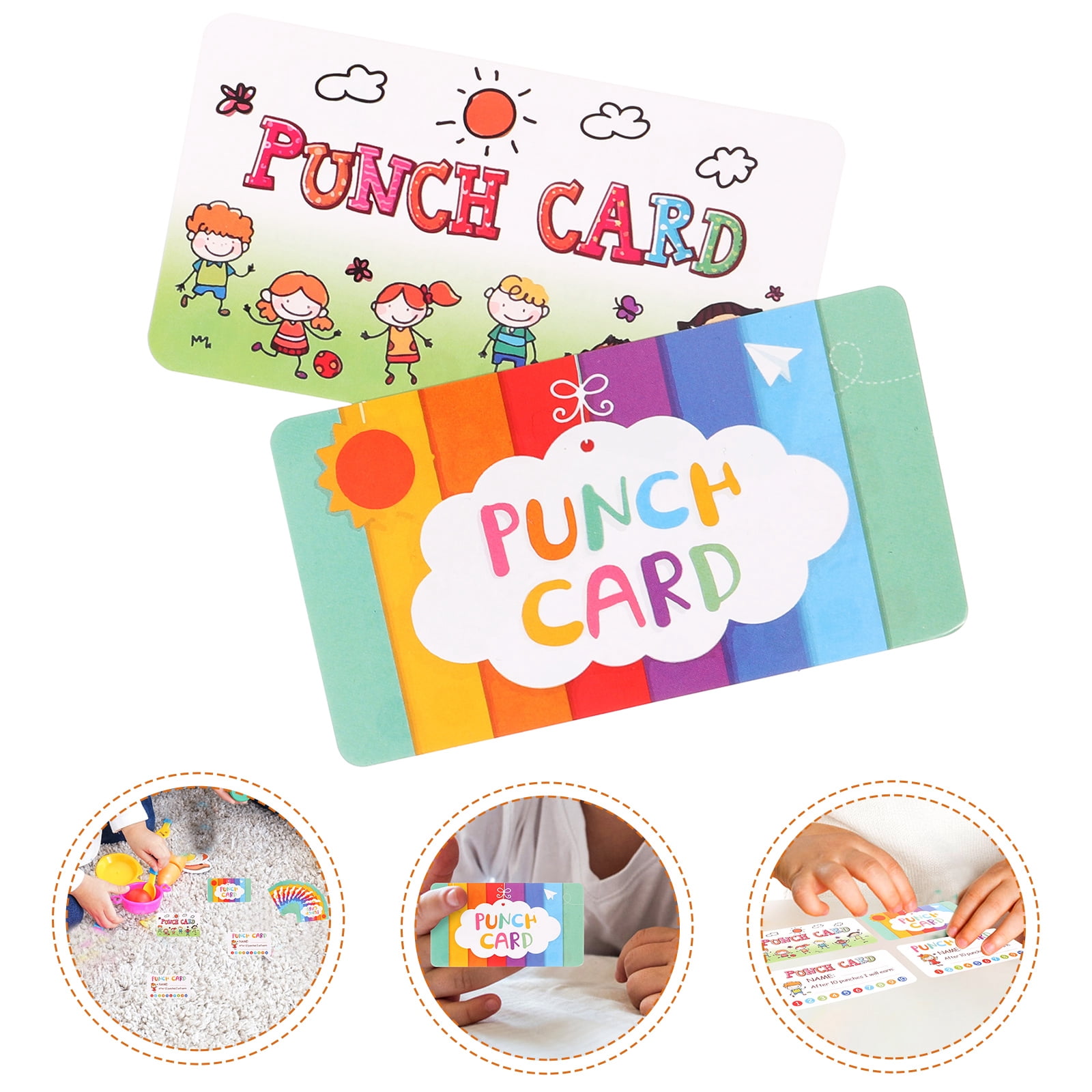 20 Sheets Punch Cards for Classroom Behavior Incentive Awards Cards ...