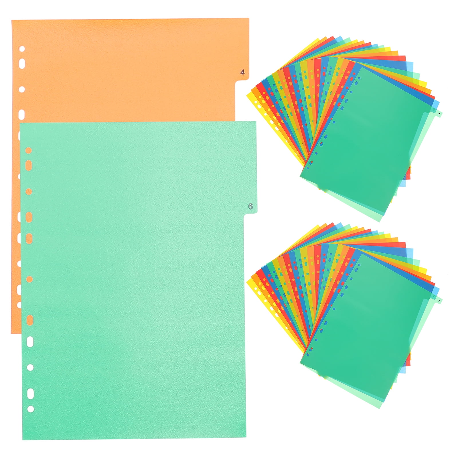 MOKKHNB Refill Paper Dividers Assorted Color 20 Sheets 11.7X8.3in ...
