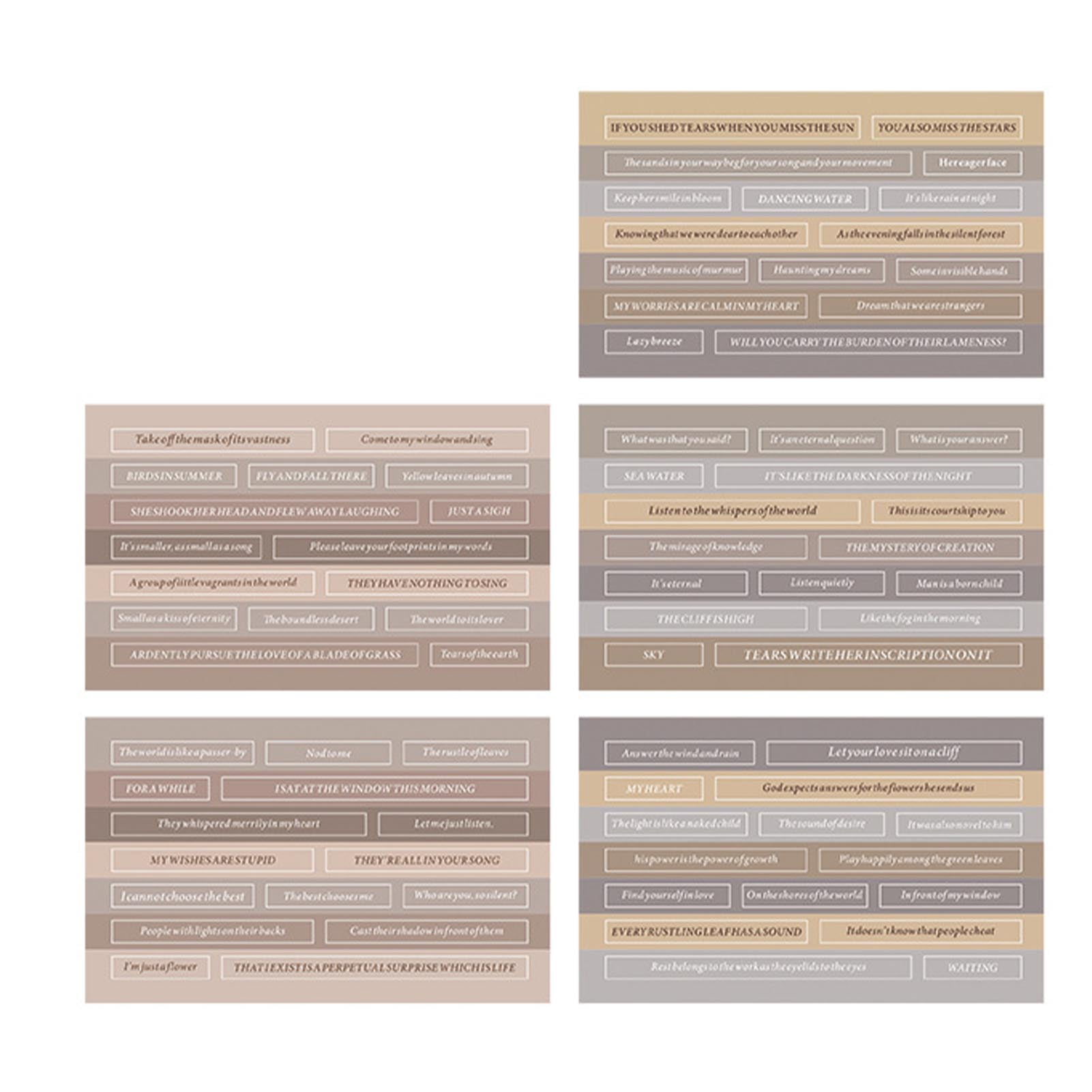 20 Sheets Quote Stickers for Scrapbooking Supplies, Phrases Words ...