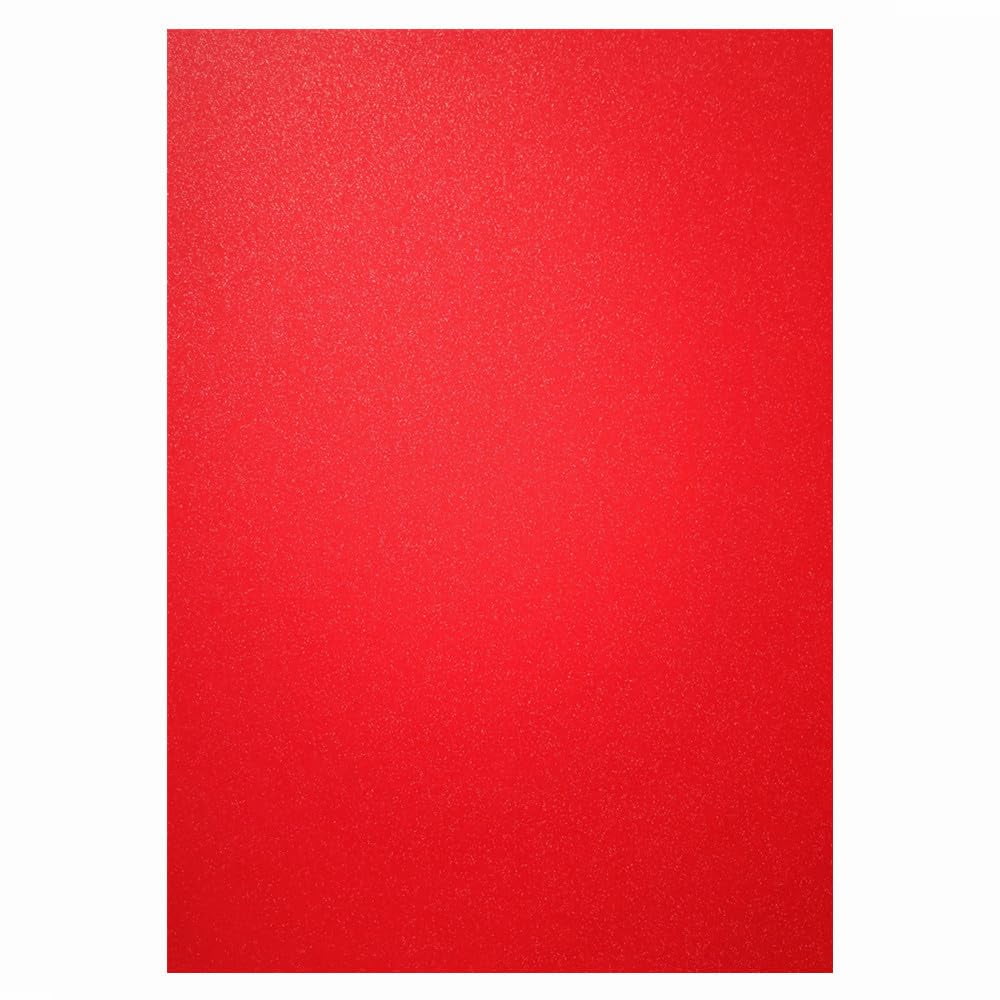 20 Sheets Red Glitter Cardstock Paper for DIY Art Project Scrapbook ...