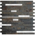 20 Sheets Rust Slate Peel And Sticksplash Pvc Mixed Metal Wall Tile On ...