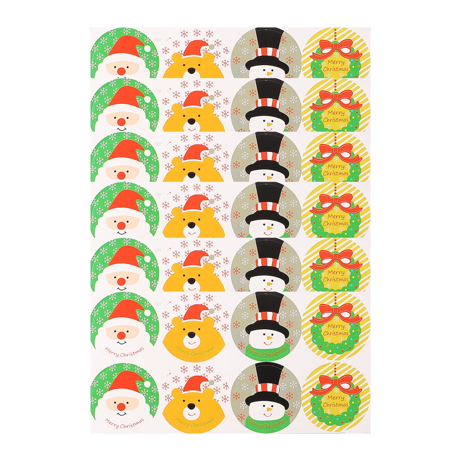 20 Sheets Santa Claus Sticker Sealing Stickers Lovely Decals Baking Bag ...