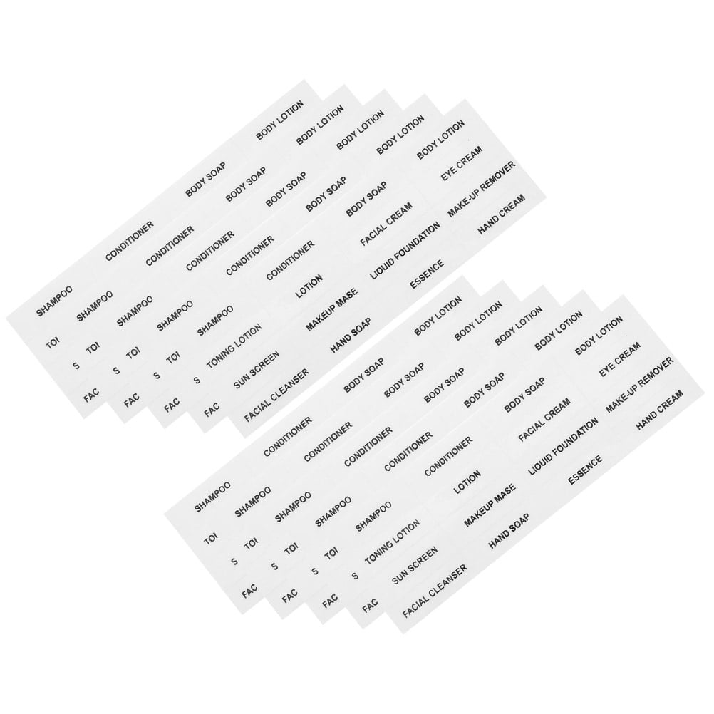 20 Sheets Shampoo Dispenser Label Stickers Travel 12.00X4.00X0.20CM ...