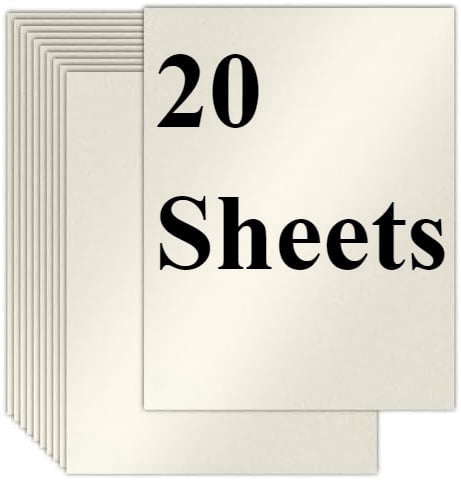 20 Sheets Silver Shimmer Cardstock 8.5 x 11 Metallic Paper, 80lb Card ...