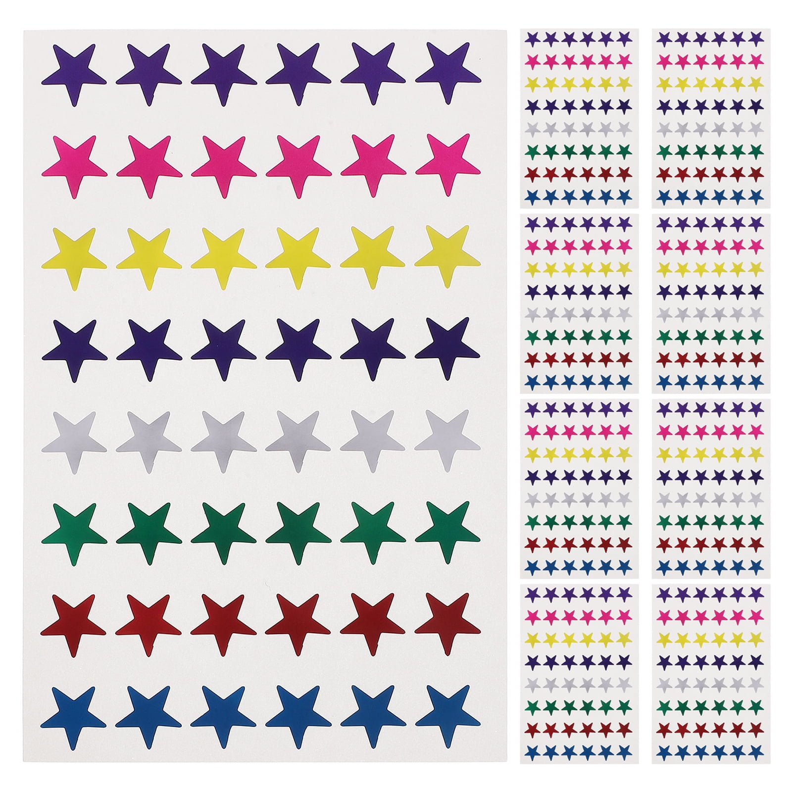 20 Sheets Star Stickers Students Reward Stickers Star Shaped Adhesive ...