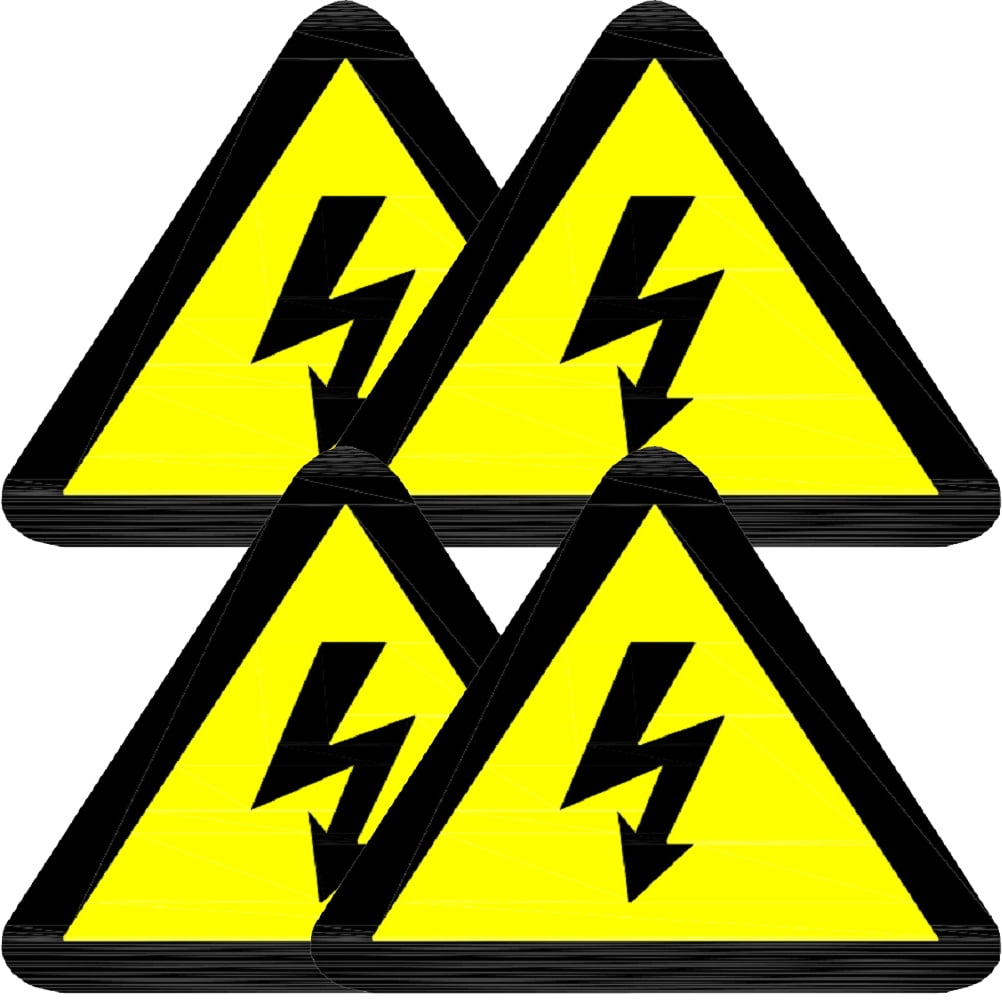 20 Sheets Stickers Indicator Logo Electric Shock Hazard Label - Walmart.com