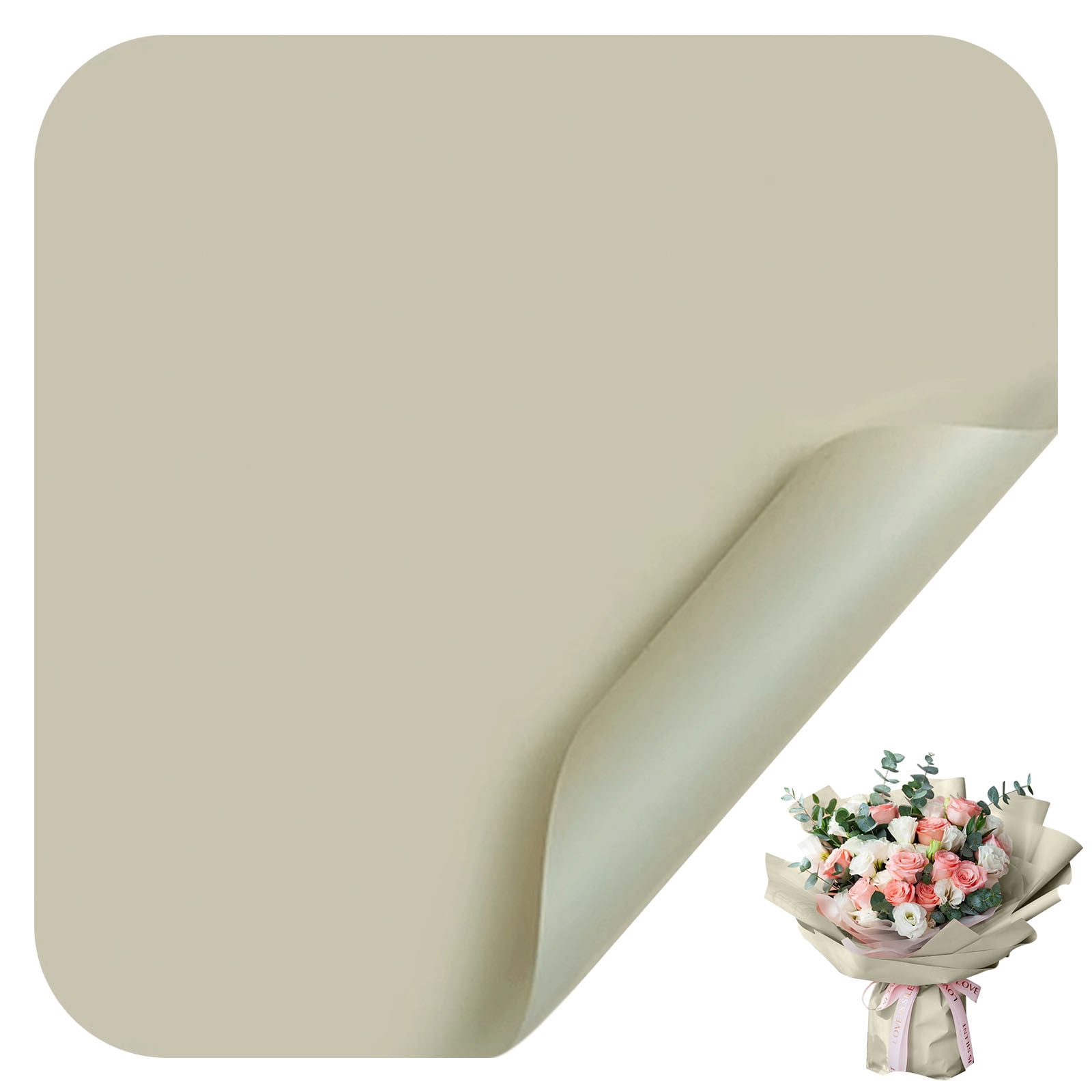 20 Sheets Translucent Flower Wrapping Paper 9x9 Inches Plastic Bouquet ...