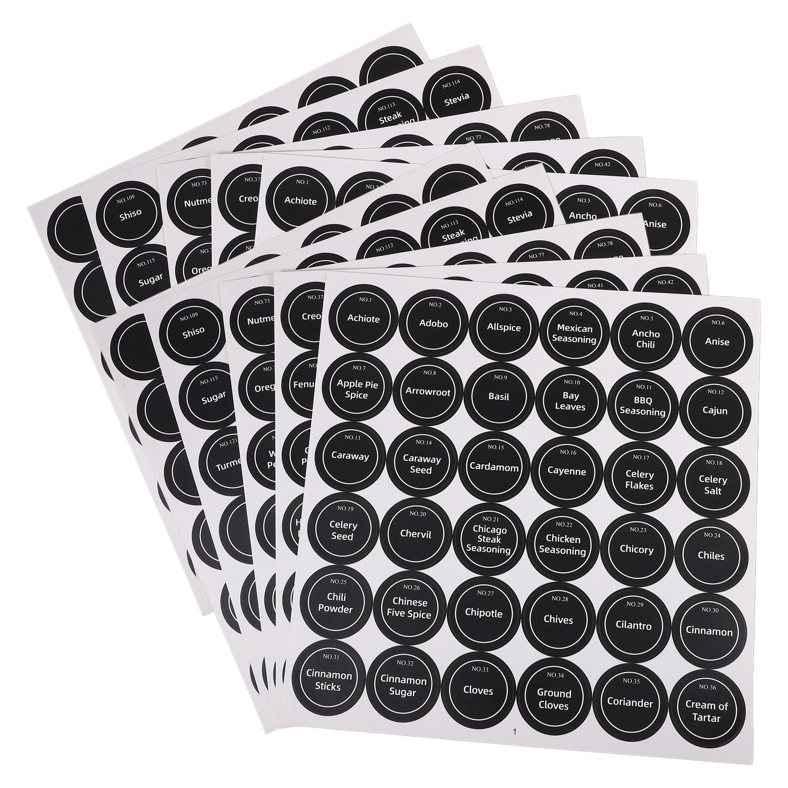 20 Sheets Vacuum Sealer Stickers Spice Jar Labels - Walmart.com