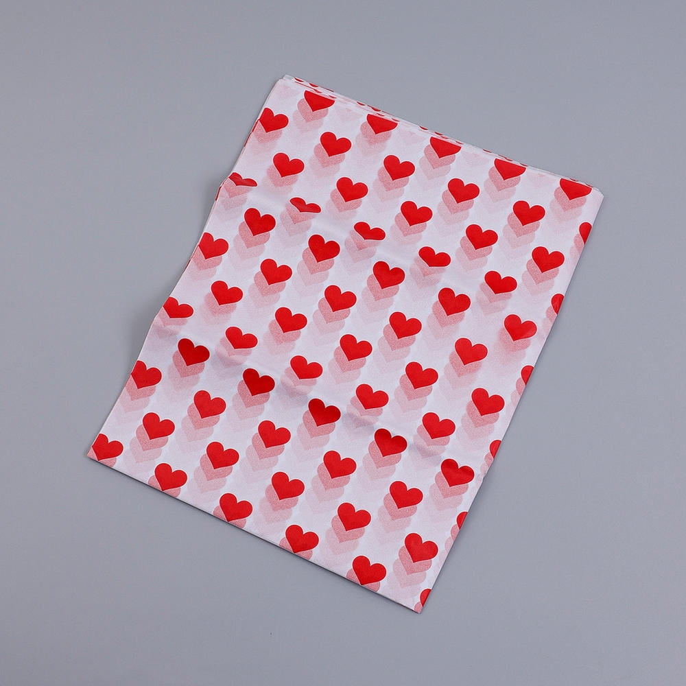 20 Sheets Valentine Heart Tissue Paper Foil Red Love Heart Gift ...