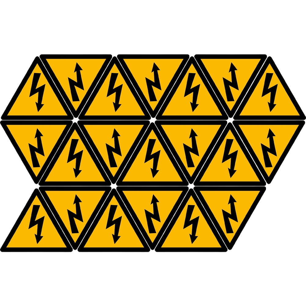 20 Sheets Voltage Device Staff Safety Warning Stickers 10.00X10.00X0 ...