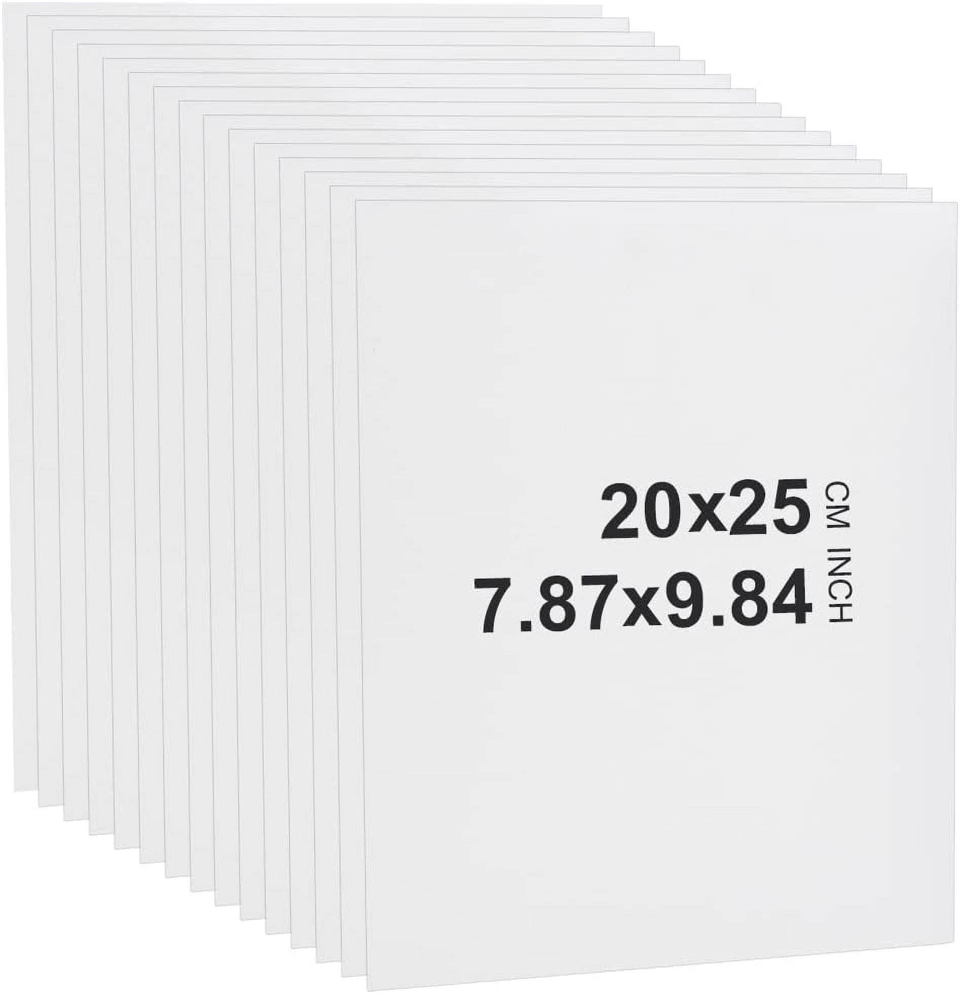 20 Sheets White Mats Matboards 8x10 inch Backing Boards Acid Free ...