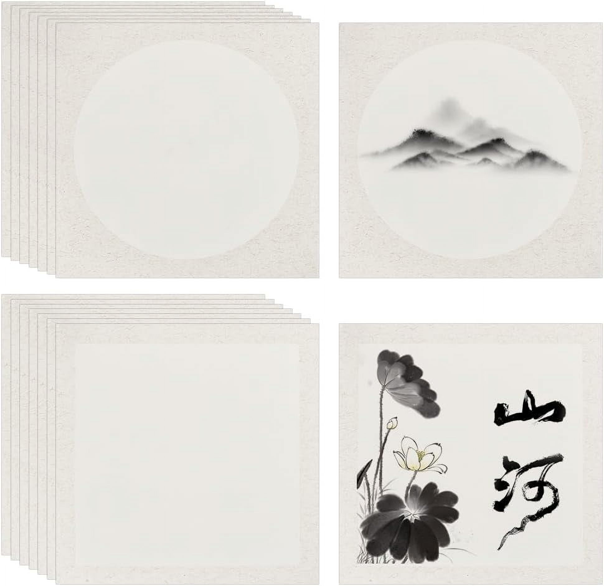 20 Sheets Xuan Paper Pre-Mounted Shikishi Paper 13 Inch Shikishi Board ...