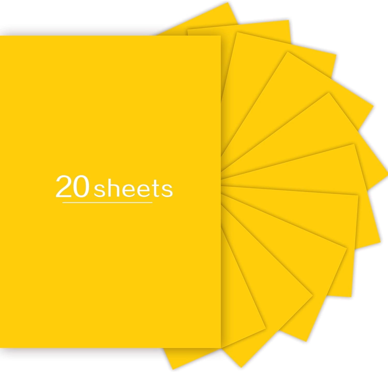 20 Sheets Yellow Cardstock 8.5 x 11in, 250gsm/92lb Thick Yellow ...