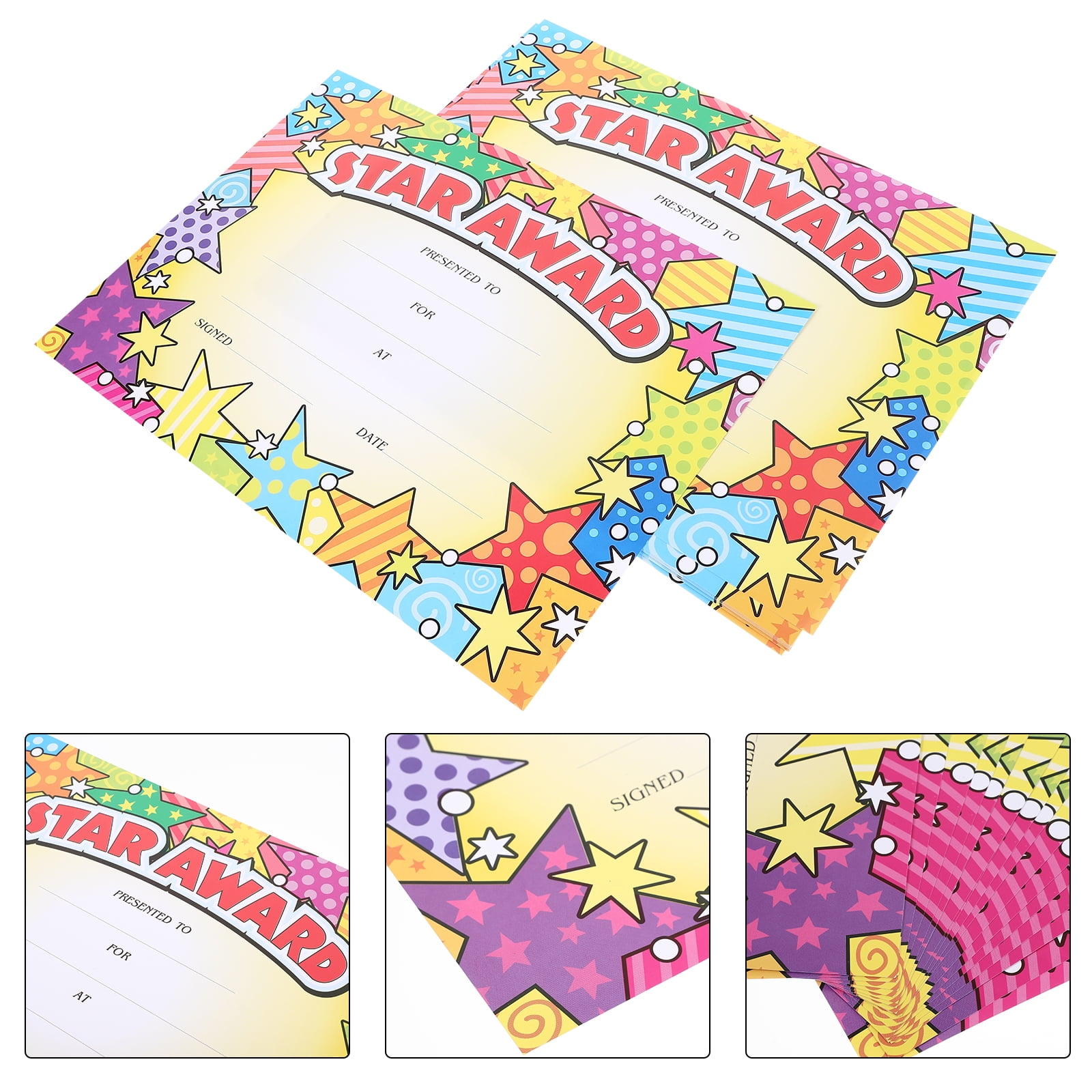 20 Sheets of Cartoon Certificates Adorable Encourage Award Certificates ...