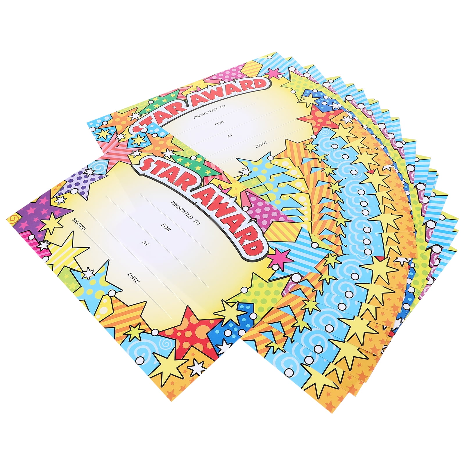 20 Sheets of Cartoon Certificates Adorable Encourage Award Certificates ...