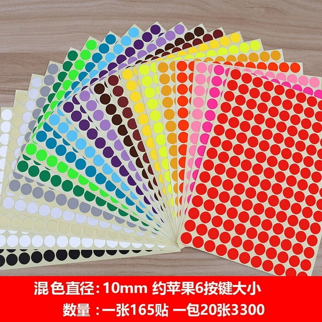 MLINS Colored Dot Stickers for Decoration Assorted Colors Self Adhesive ...