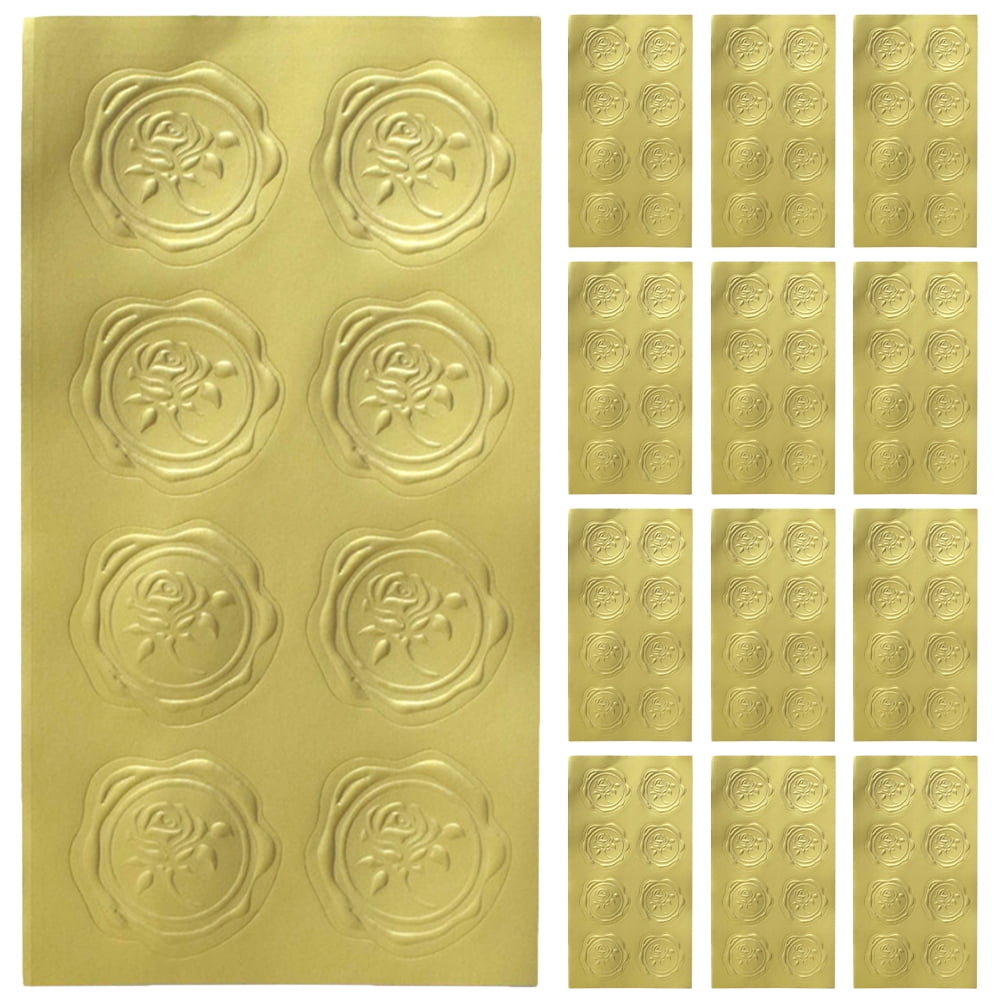 RENACLIPY Renaclipy Golden Love Themed Rectangular Seal Stickers for ...