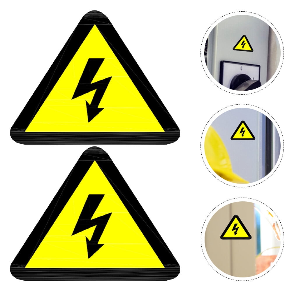 20 Sheets of Self Adhesive Caution Stickers Electric Fence Warning ...