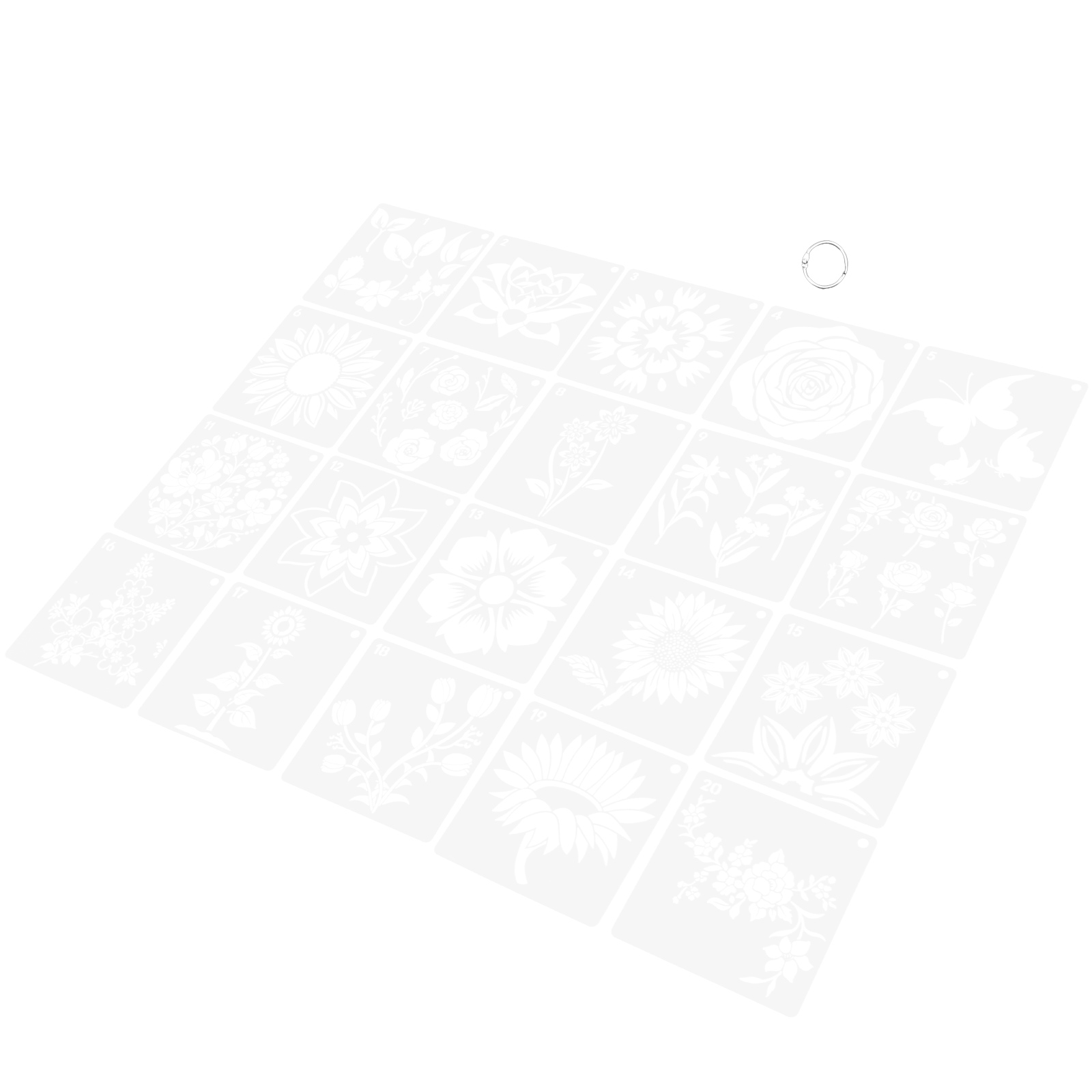 20 Sheets Of Wall Painting Stencils Hollow Drawing Template Spray 20 Sheets Of Wall Painting Stencils Hollow Drawing Template Spray