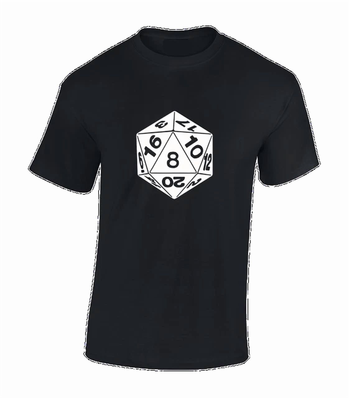 20 Sided Dice Cool Gamer Gaming Board Game Retro Unisex S-5XL T-Shirt ...