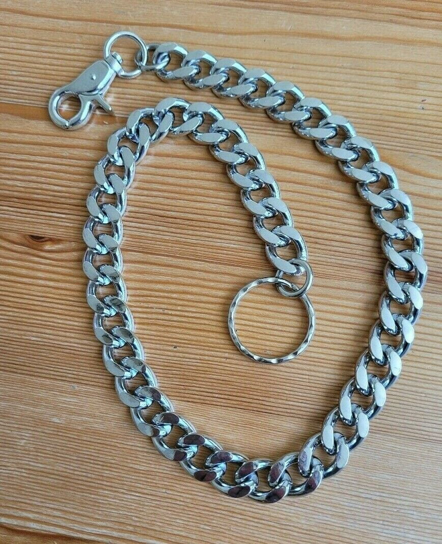 20" Silver Heavy Duty Leash Metal Wallet Chain Chain Biker Trucker Key ...