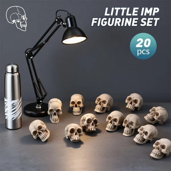 20×Skeleton Head Mini Skeleton Head Small Mini Skulls Halloween Decor ...