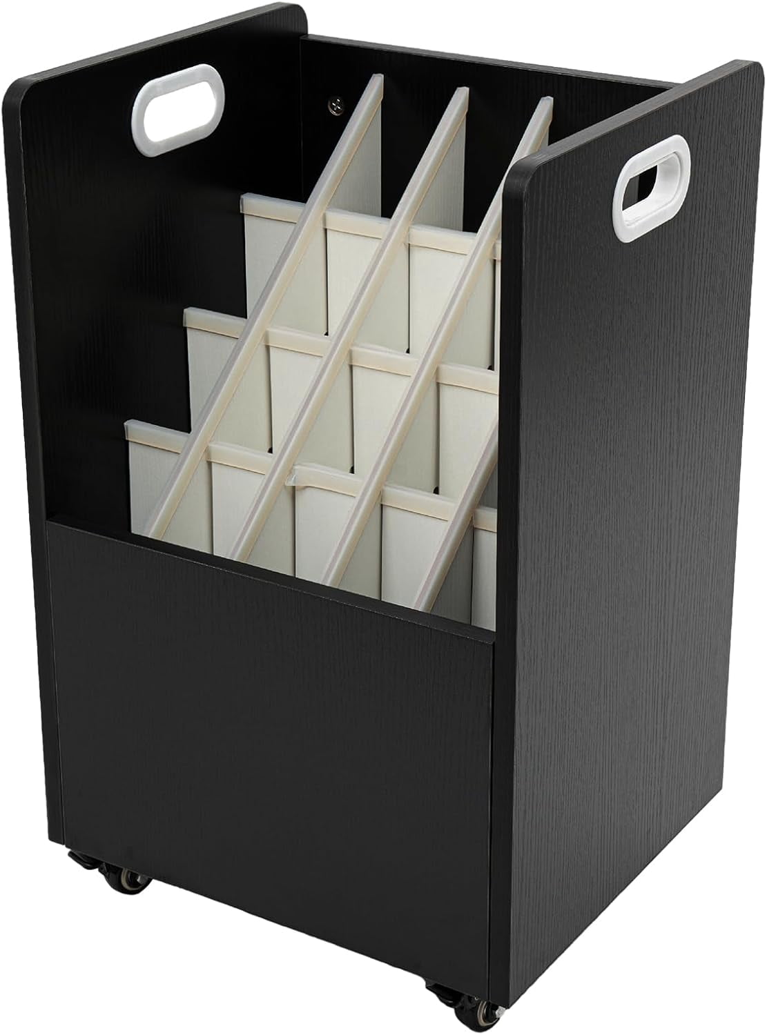 20 Slots Blueprint Storage Rack Cart, Blue Print Storage Organizer w ...