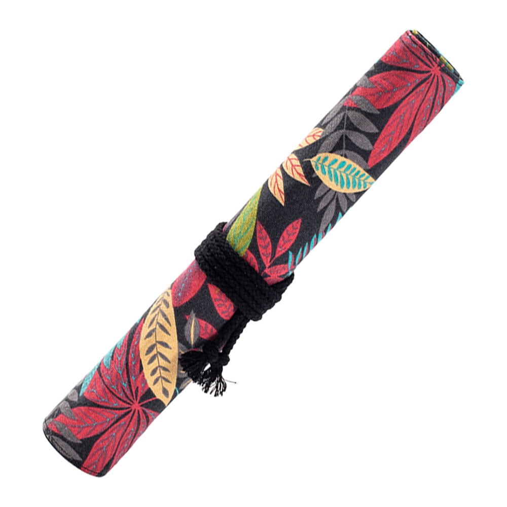 20 Slots Paint Brush Roll Holder Canvas Rollup Pen Case for Artist ...