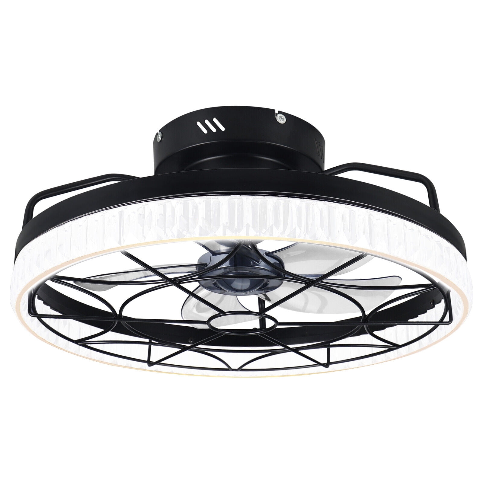 20" Small Caged Ceiling Fans with Lights and Remote & APP Control ...