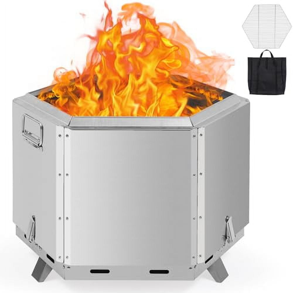 20" Smokeless Fire Pits for Outside,Large Smokeless Firepit,Portable ...