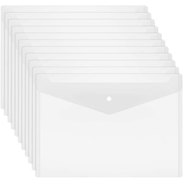 20 Snap Folders Plastic Envelopes Polythene Envelopes Transparent ...