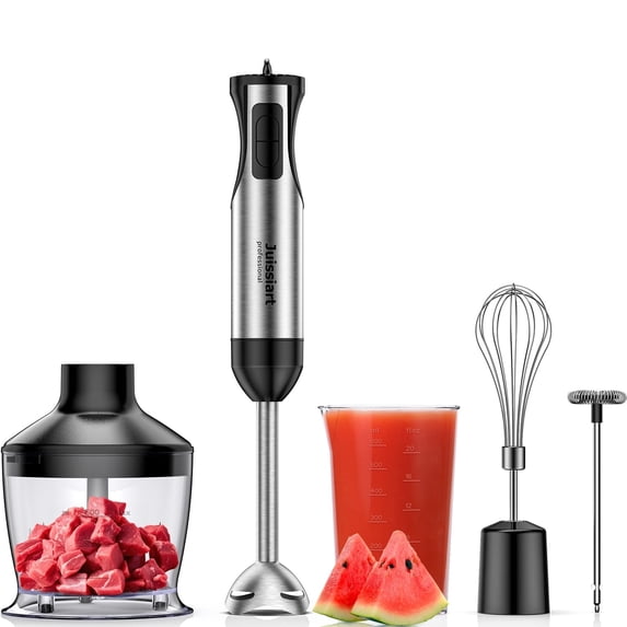 Juissiart Hand Immersion Blender 5-in-1 800W Stainless Steel Hand Stick ...